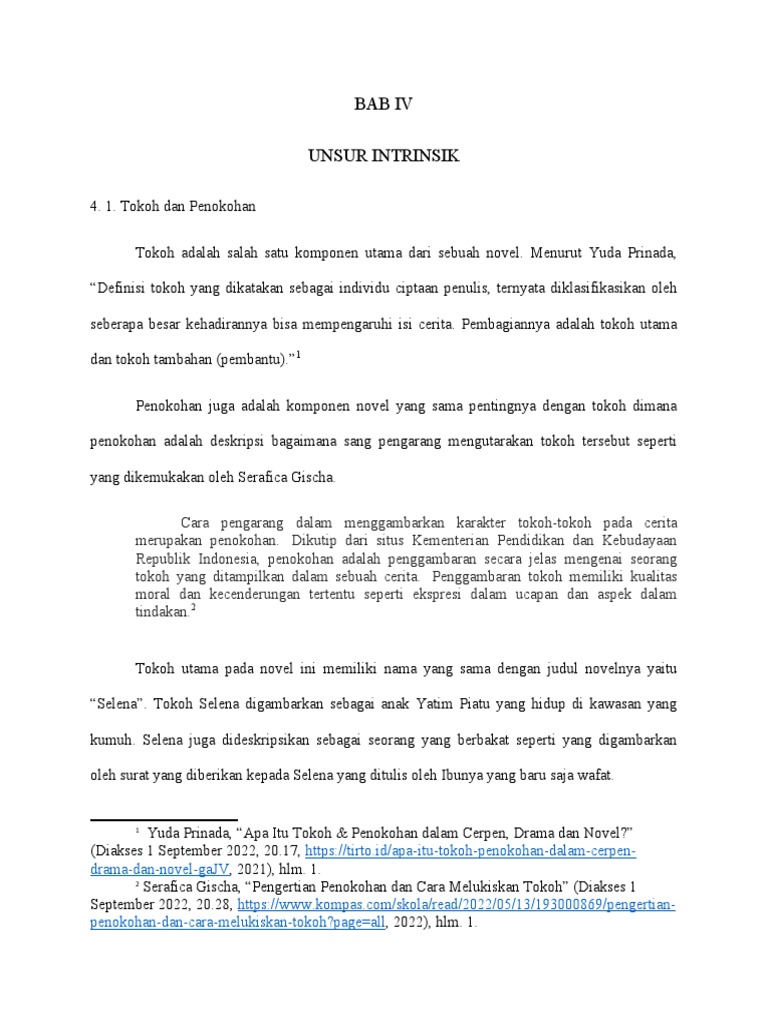 Tokoh Dan Penokohan | PDF