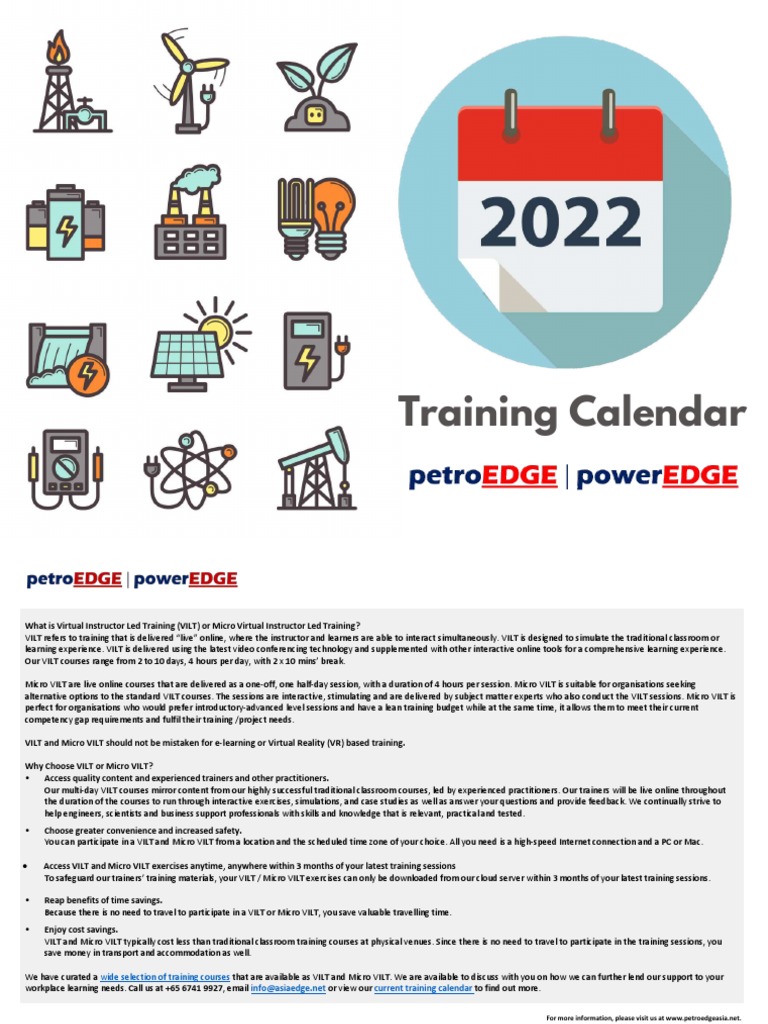 Petro - Power Integrated Training Calendar 2022 - Compressed | PDF ...