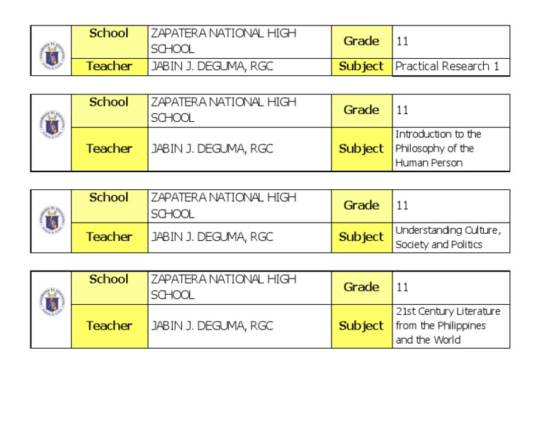 DLL Cover Page | PDF