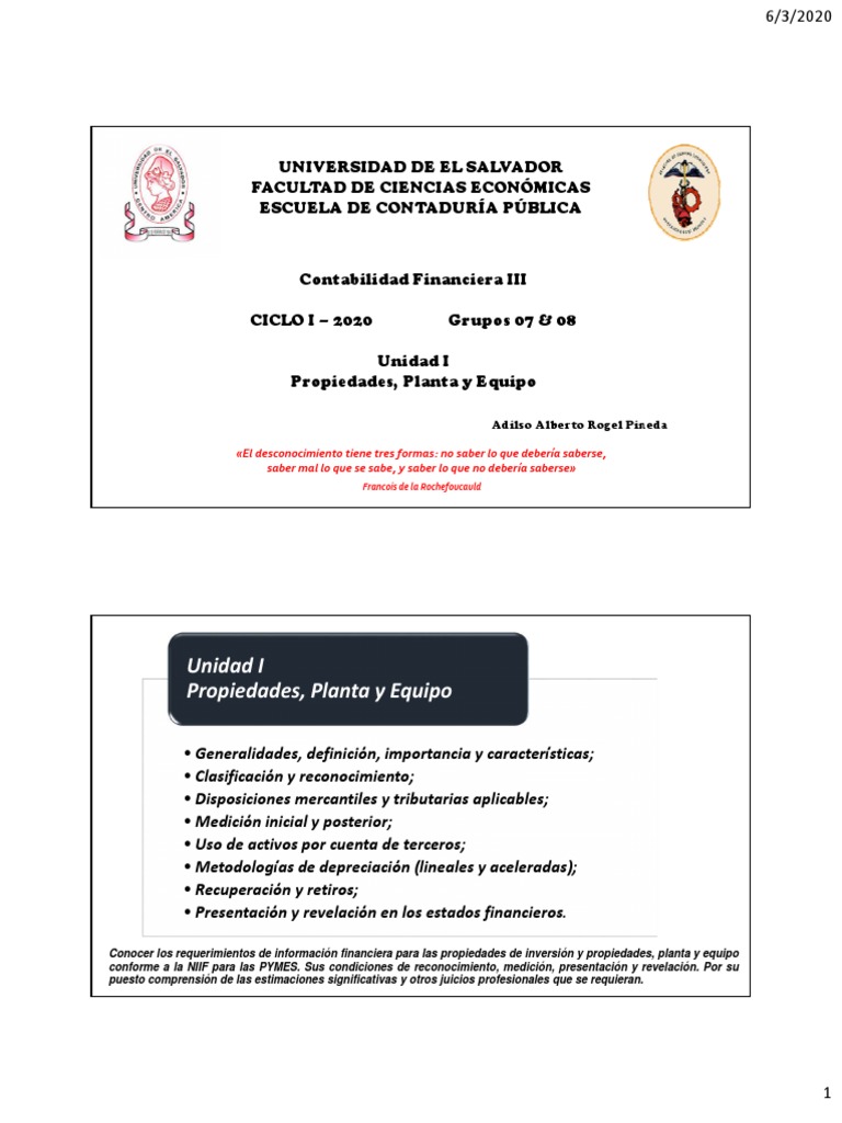 Unidad I PDF | PDF | normas internacionales de INFORMACION FINANCIERA | Contabilidad