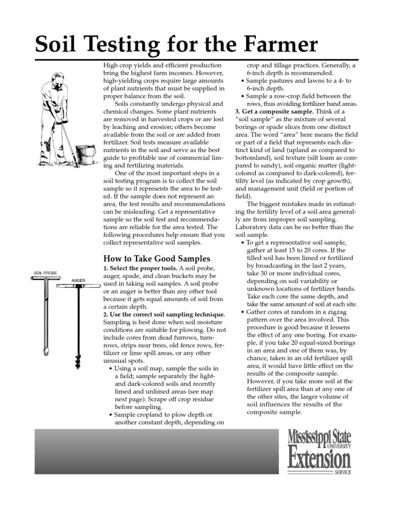 Soil Sampling Techniques for Agriculture | PDF | Fertilizer | Soil