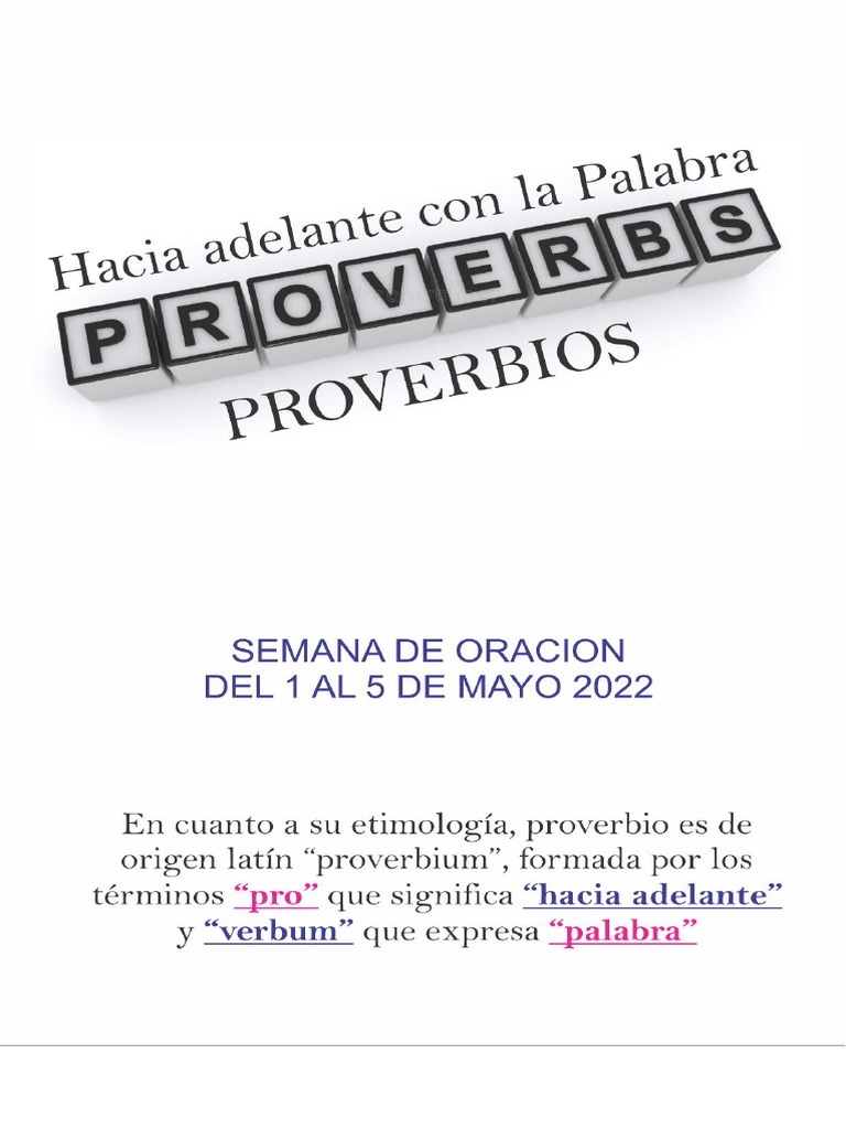 Libro Devocional de Los Proverbios | PDF | Dios | Cristo (título)