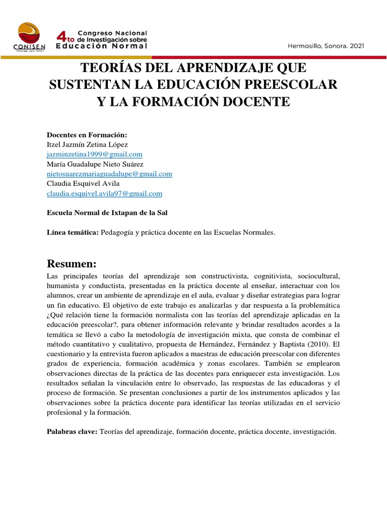 Teoria De La Educacion Pdf Método De Enseñanza Aprendizaje