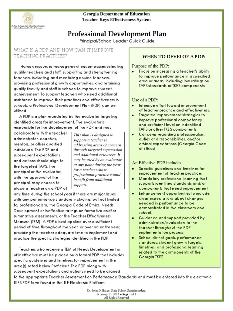 Understanding Professional Development Plans | PDF | Teachers | Mentorship