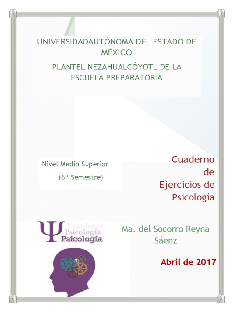 Cuadernillo De Ejercicios De Psicologia Descargar Gratis Pdf