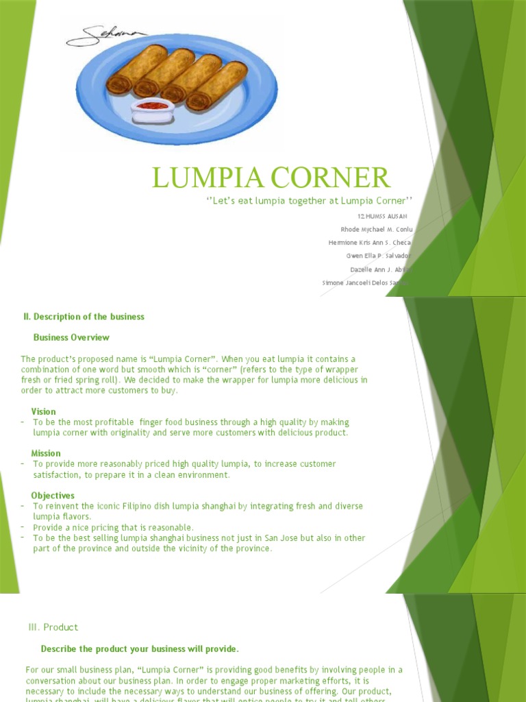 Lumpia Corner 2 | PDF | Business | Market (Economics)