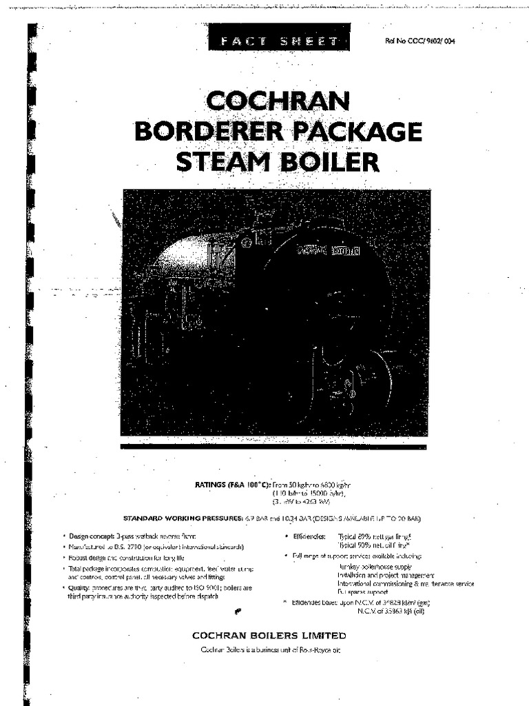 Cochran Bsteam Oiler Manual | PDF