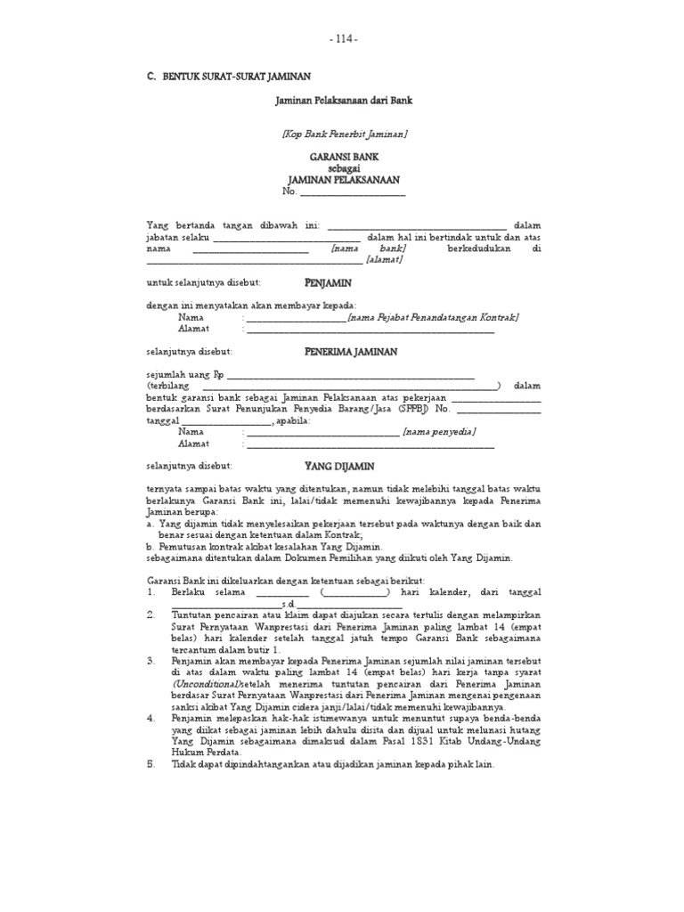 Format Jaminan | PDF | Hukum