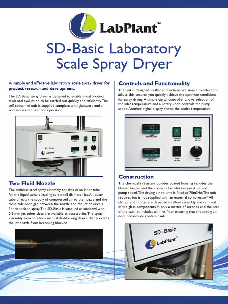 Spray Dryer SD Basic Brochure 2013 | PDF | Pump | Jet Engine