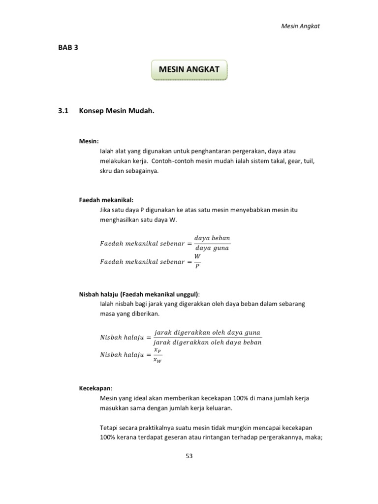 Mesin Angkat (Lifting Machine) | PDF