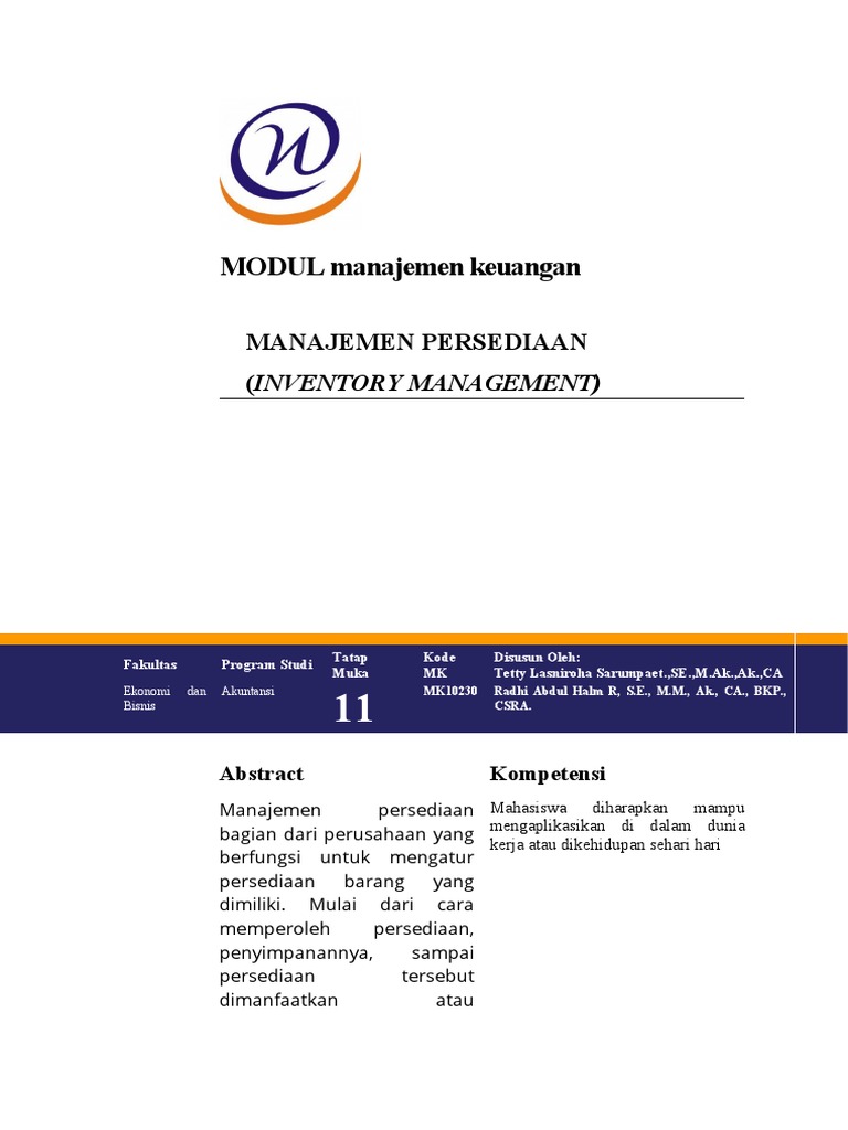 Manajemen Inventory | PDF