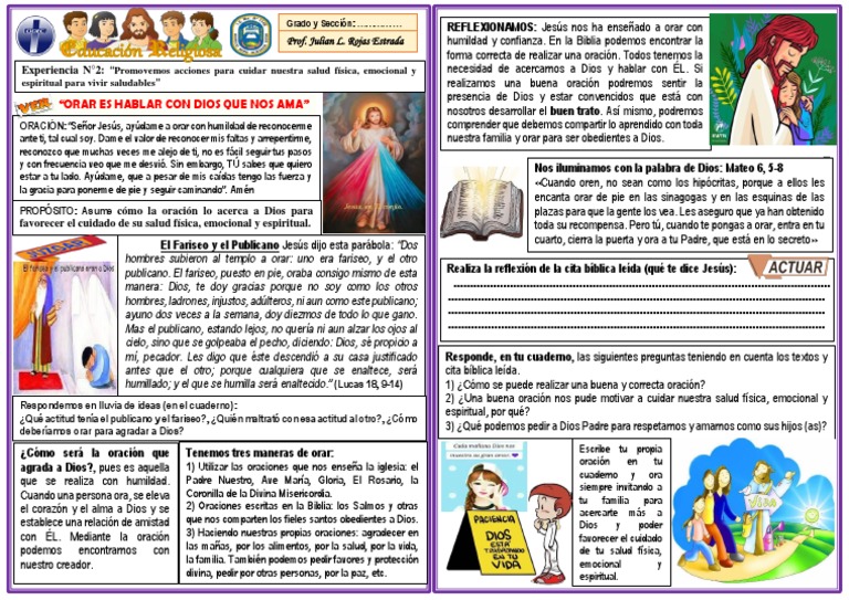 La Oración: Humildad y Conexión con Dios | PDF | Oración