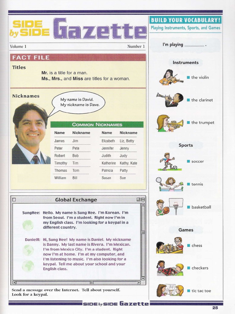 Chapter 3 - Side by Side 1 Student's Book-20-29-9-10 | PDF