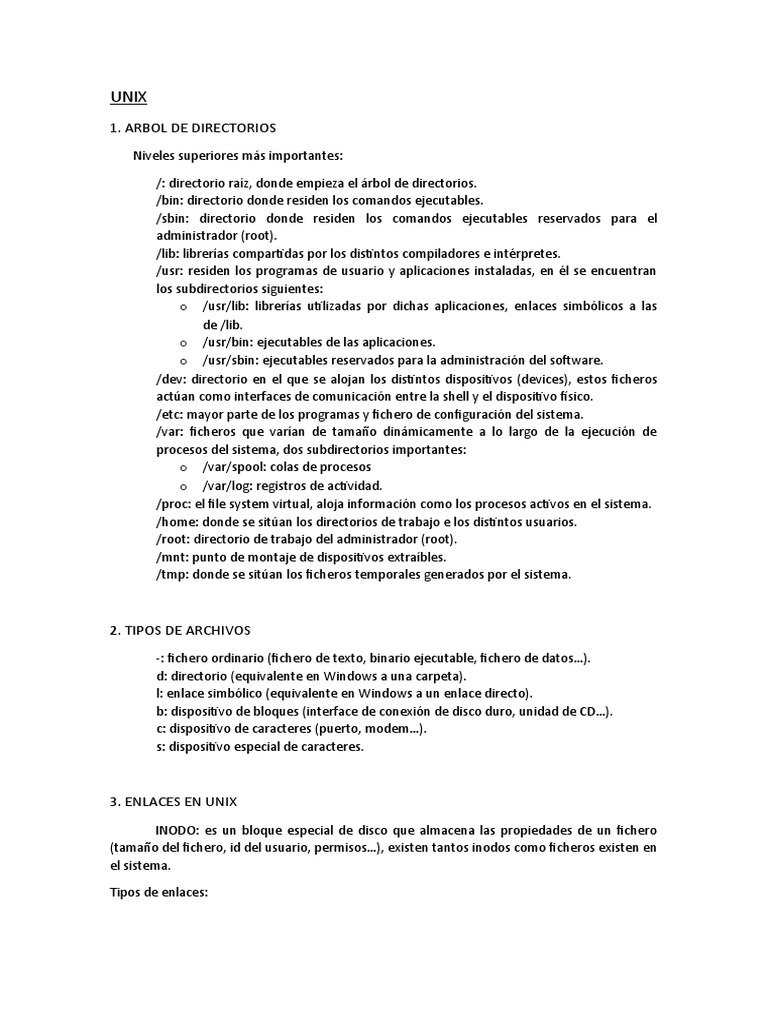 Unix UNIX | PDF | Archivo de computadora | Microsoft Windows