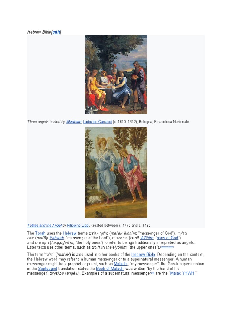 Angels in The Hebrew Bible | PDF | Angel | Religious Belief And Doctrine