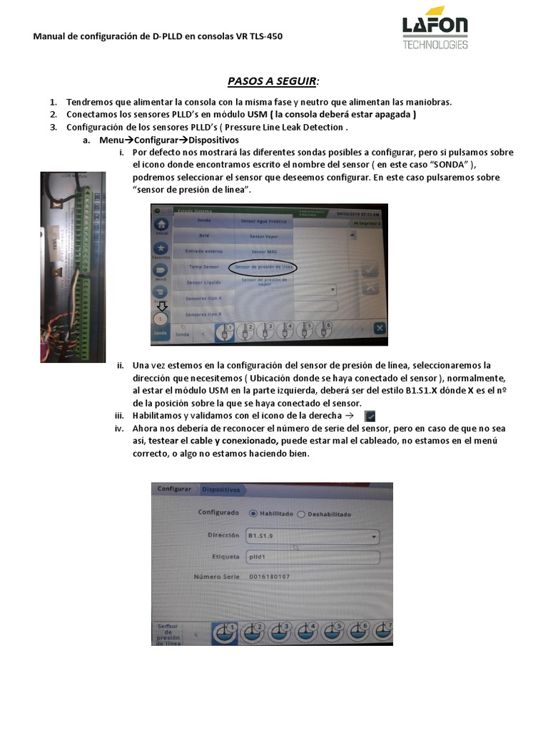 Manual de Config de PLLD VR TLS450 | PDF | Bomba