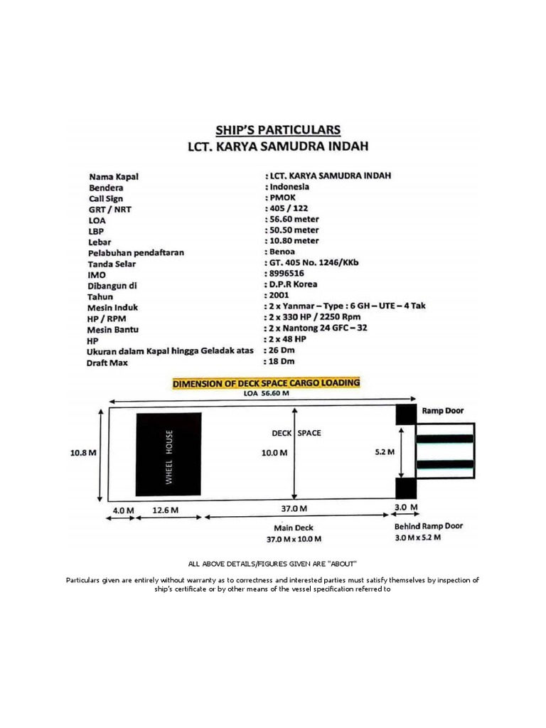 LCT KSI Karya Samudra Indah SP | PDF