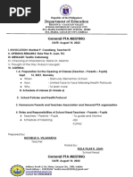 Letter To Parents SPTA Meeting | PDF | Social Institutions