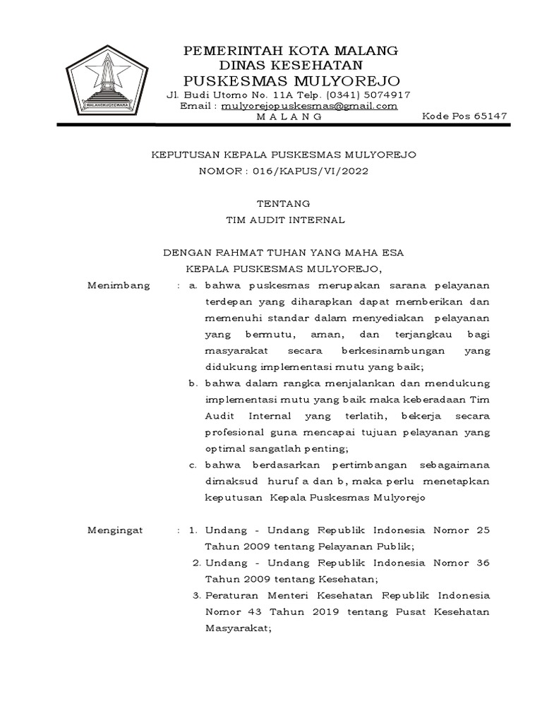 1.5.3.1 Tim Audit Internal | PDF