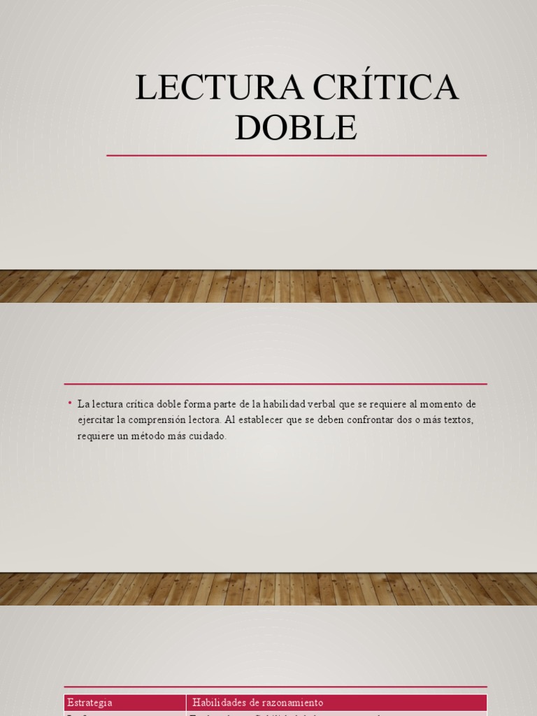 Estrategias de Lectura Crítica Doble | PDF | Agua | Comprensión lectora