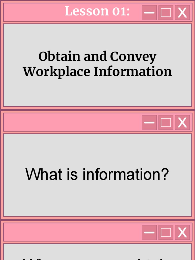 L1 Obtain and Convey Workplace Information | PDF | Part Of Speech ...
