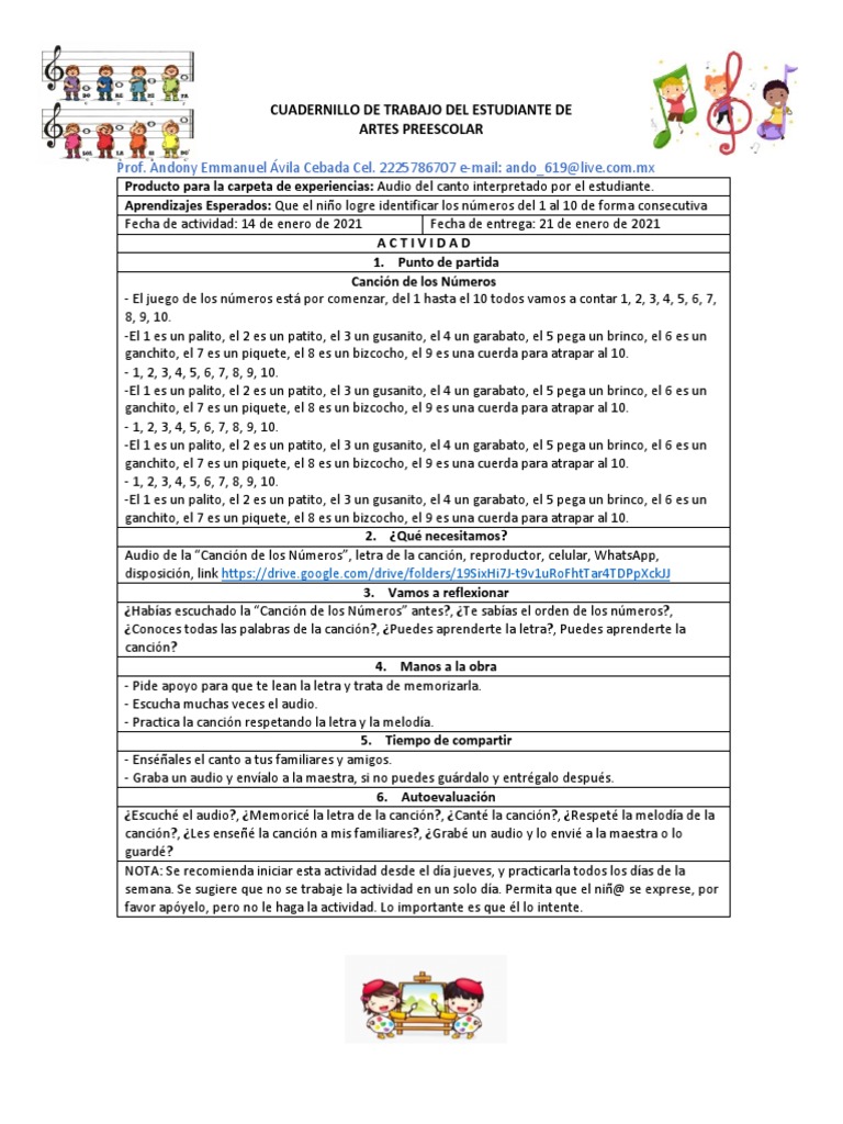 Canción de Los Números | PDF