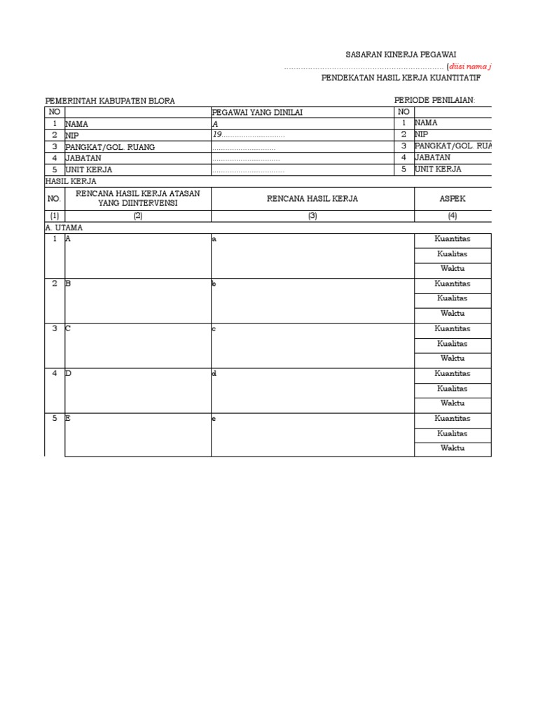 Form SKP Jfa Dan JFT 2022 | PDF