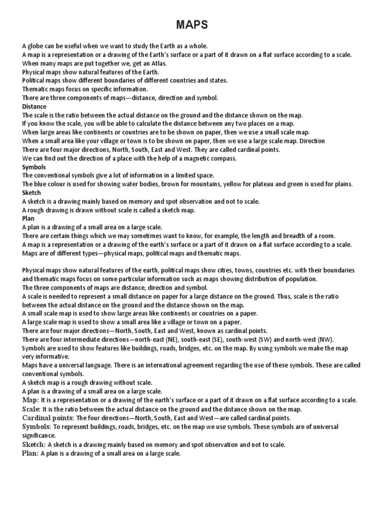 MAPS Notes | PDF | Map | Science
