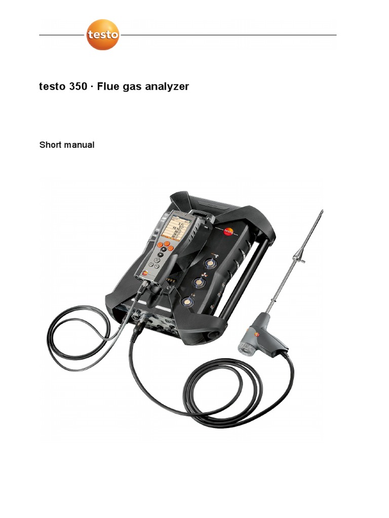 testo-350-Short-Manual | PDF | Electrical Connector | Flow Measurement