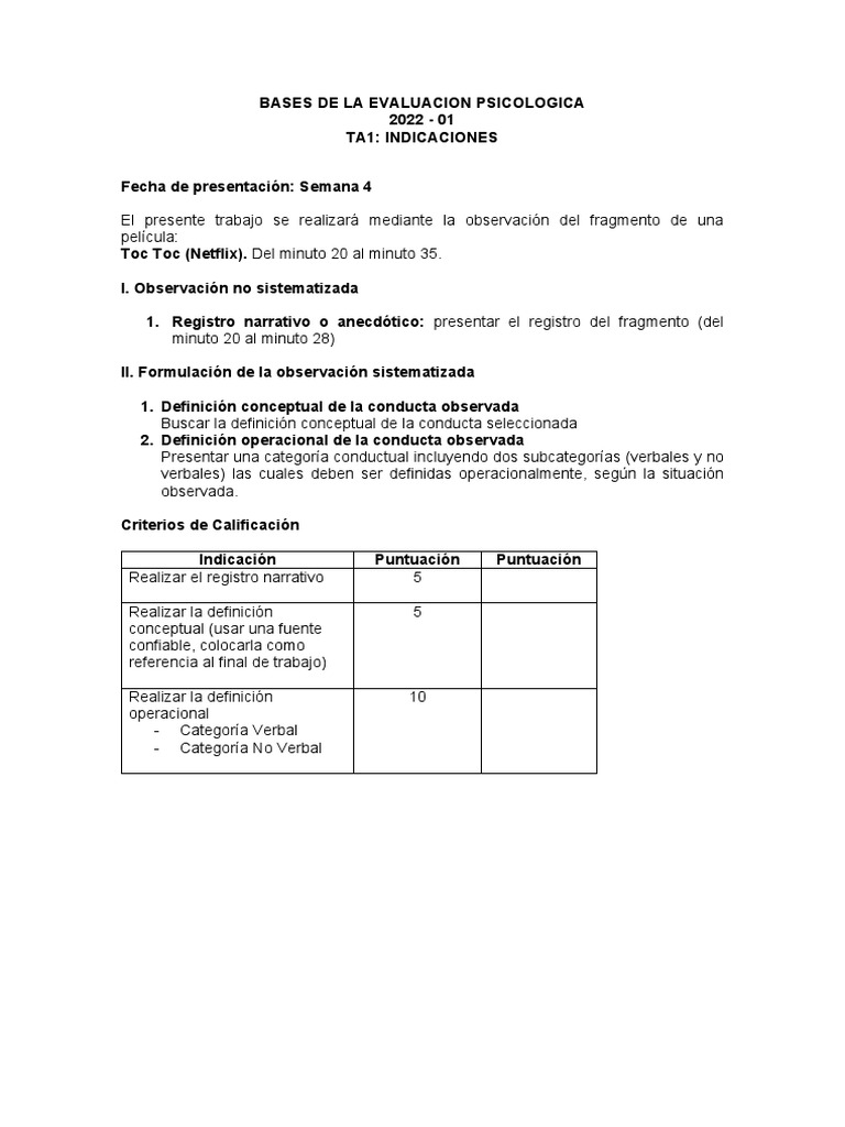 Indicaciones Ta1 Bep | PDF | Informática