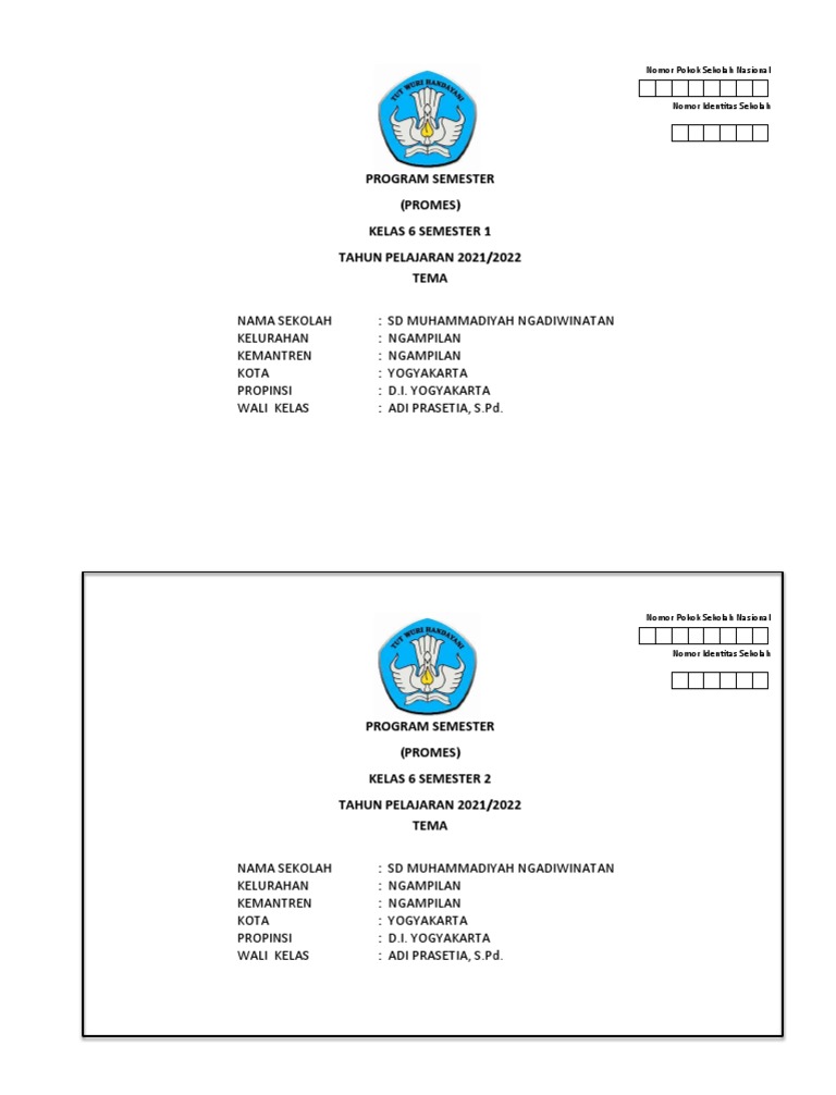 Cover Promes Tema 2021 2022 | PDF