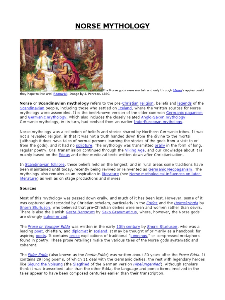 Norse Mythology | PDF | Norse Mythology | Æsir