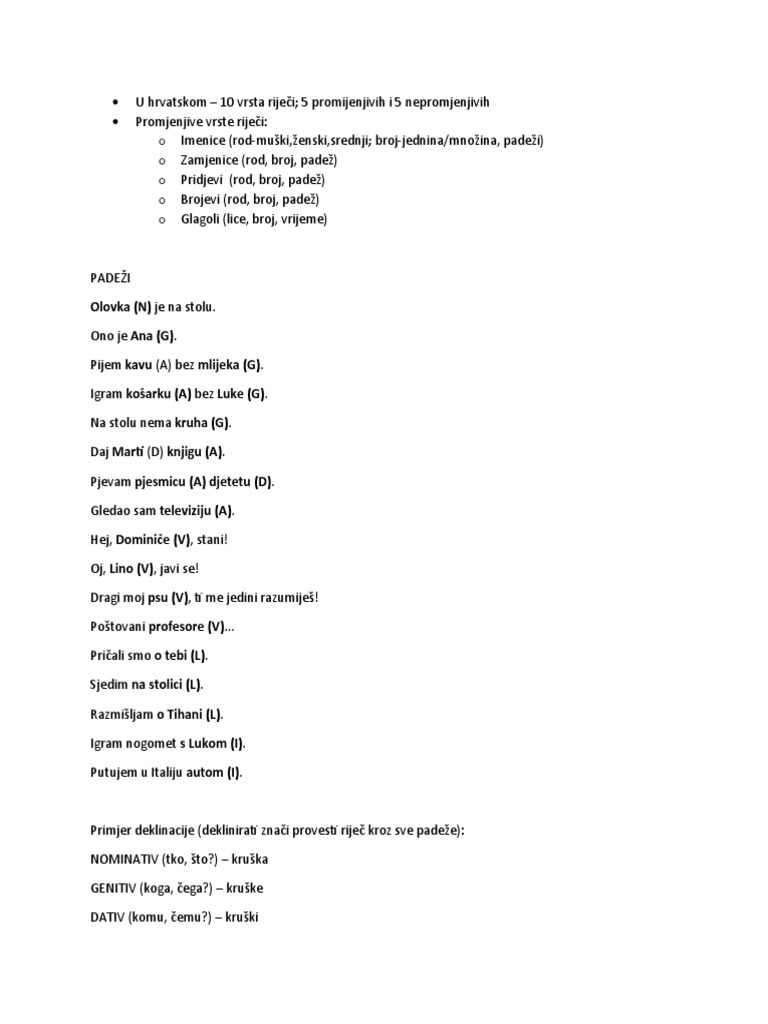 padeži | PDF