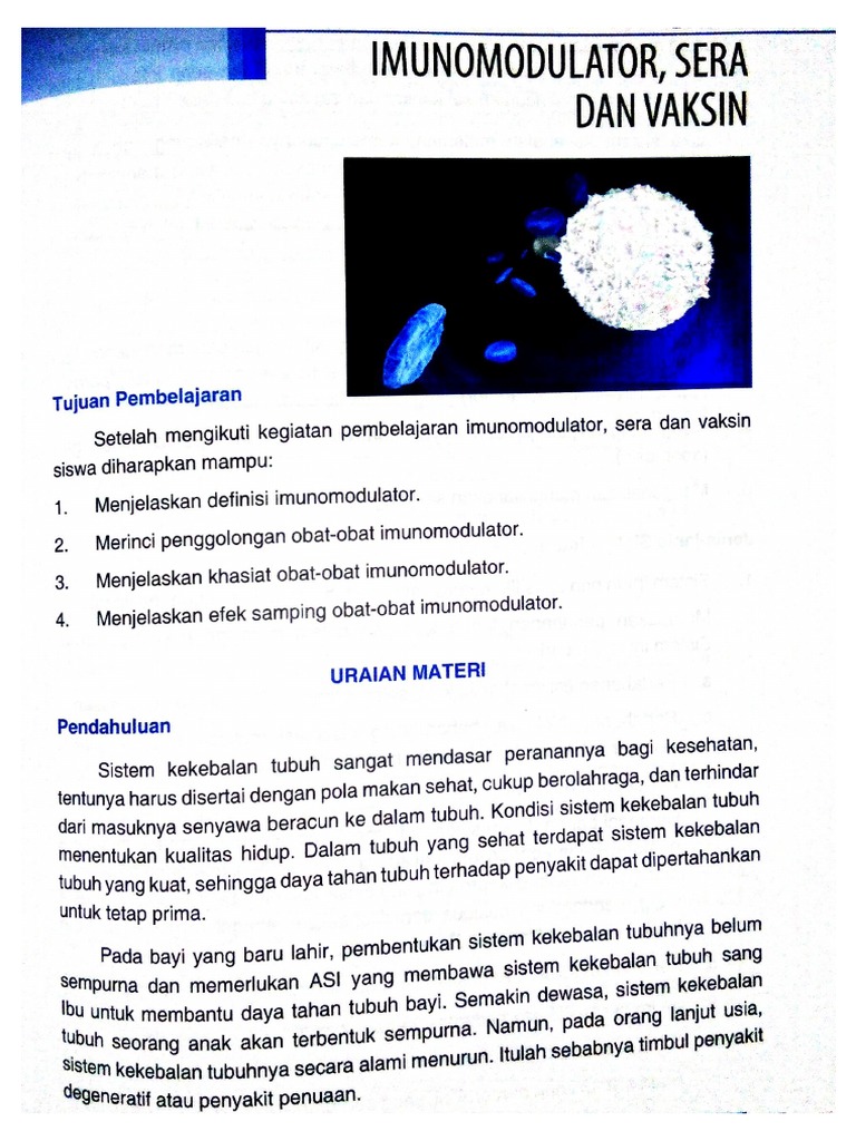 Immunomodulator Sera Dan Vaksin Kelas Xii | PDF