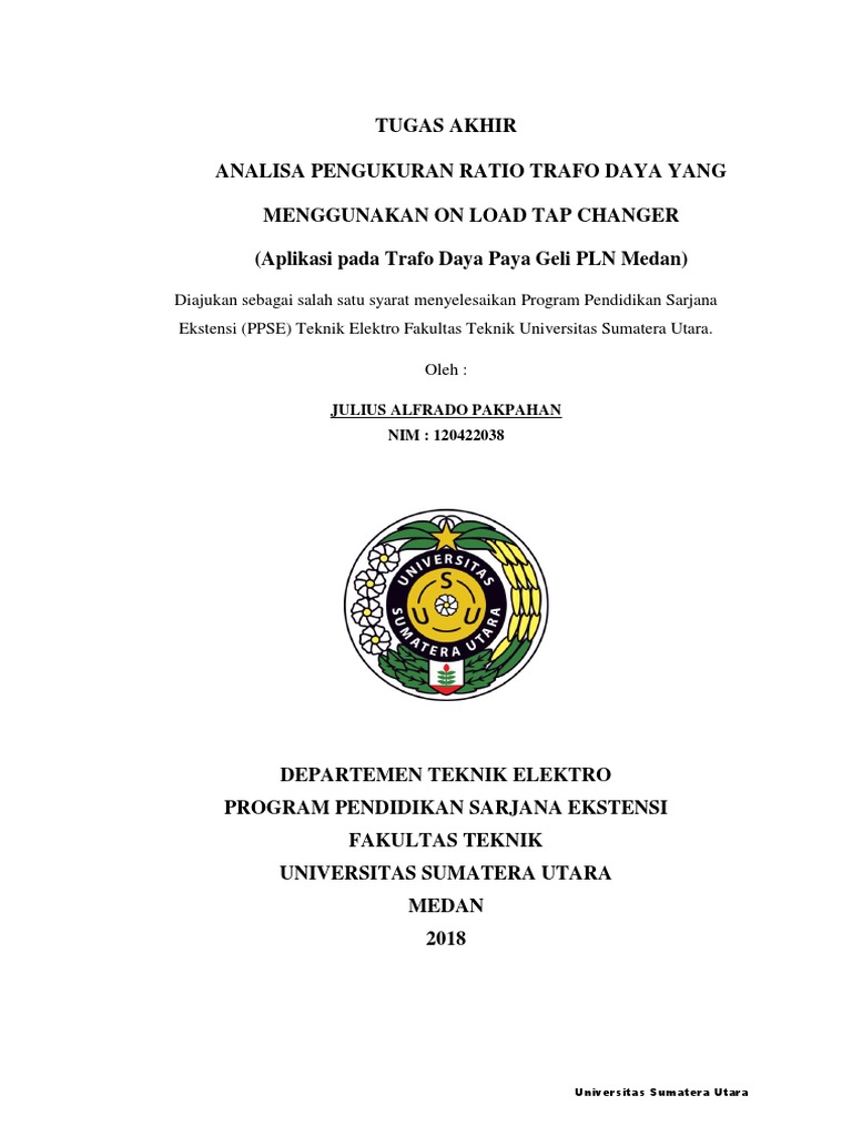 Tugas Akhir Analisa Pengukuran Ratio Trafo Daya Yang Menggunakan On ...