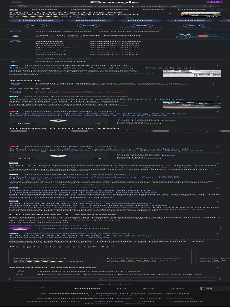 Muhammadian Academy Rawalpindi - Google Search | PDF | Web 2.0 | Online Services