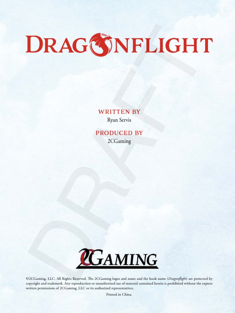 DRAFT - Dragonflight - Intro Ch1 | PDF | Copyright | License