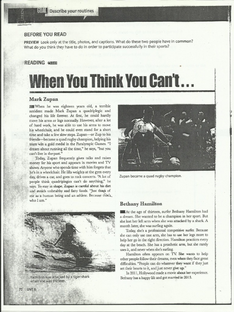 Mark Zupan and Bethany Hamilton A | PDF
