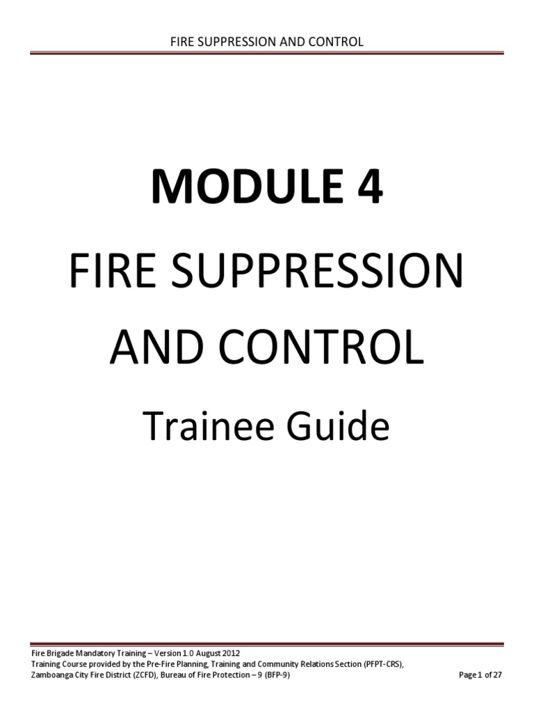 BFP Fire Brigade Module 4 | PDF | Firefighting | Firefighter