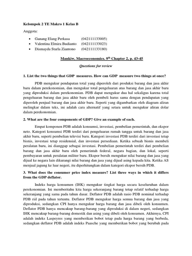 Kelompok 2 - TE Makro 1 - Kelas B - Tugas 1 | PDF