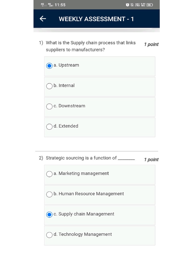 Swayam Week Assessment 1 | PDF