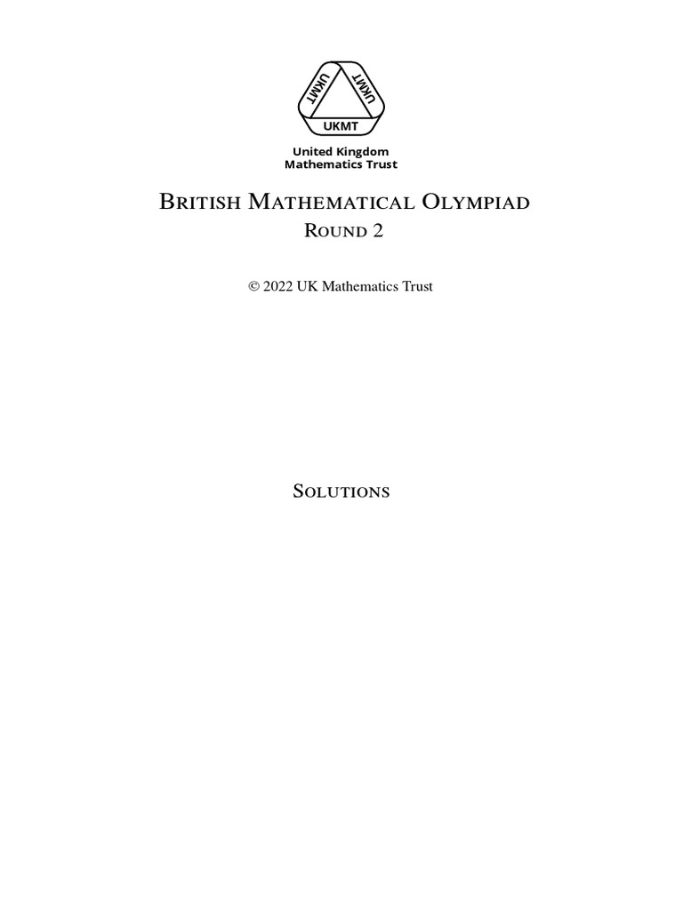 Bmo2 2022 Solutions | PDF | Perpendicular | Mathematical Analysis