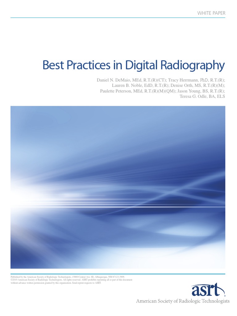 Best Practices in Digital Radiography | PDF | Radiography | Medical Imaging