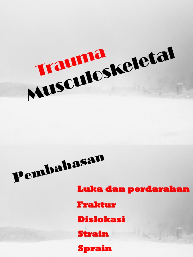 Trauma Musculoskeletal & Spinal | PDF