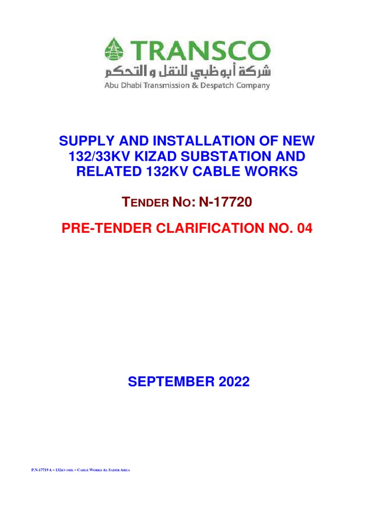 N-17720 - Pre-Tender Clarification No. 4 | PDF | Relay | Computer Security