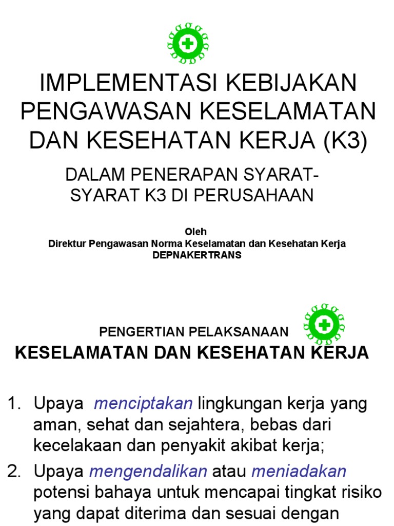 Implementasi Pelaksanaan Kebijakan K3 Dalam Penerapan Syarat-Syarat K3 ...