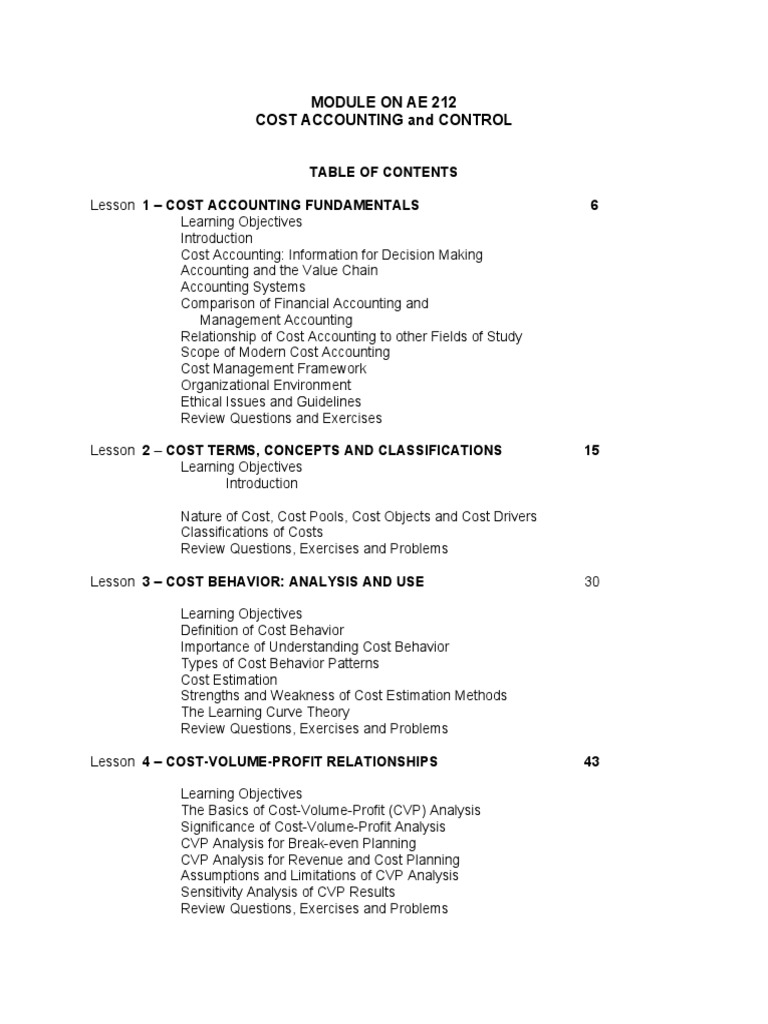 Module Cost Acctg. | Download Free PDF | Cost Accounting | Lean Manufacturing