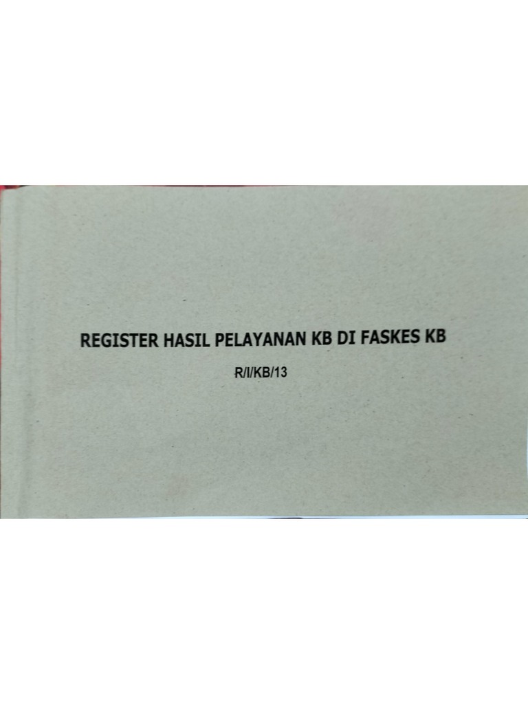 Buku Register KB | PDF