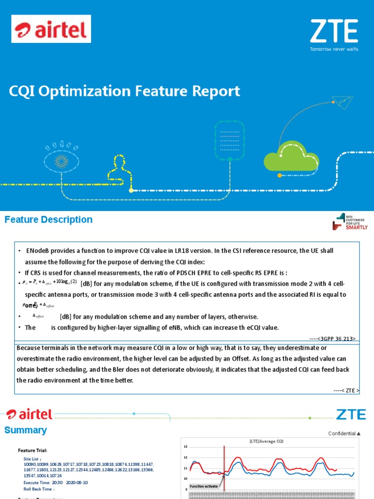CQI Optimization Feature Report | PDF