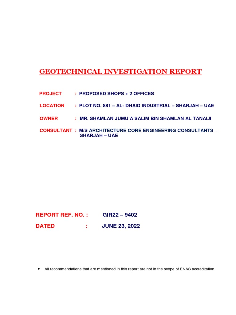 Soil Report | PDF | Earth Sciences | Civil Engineering